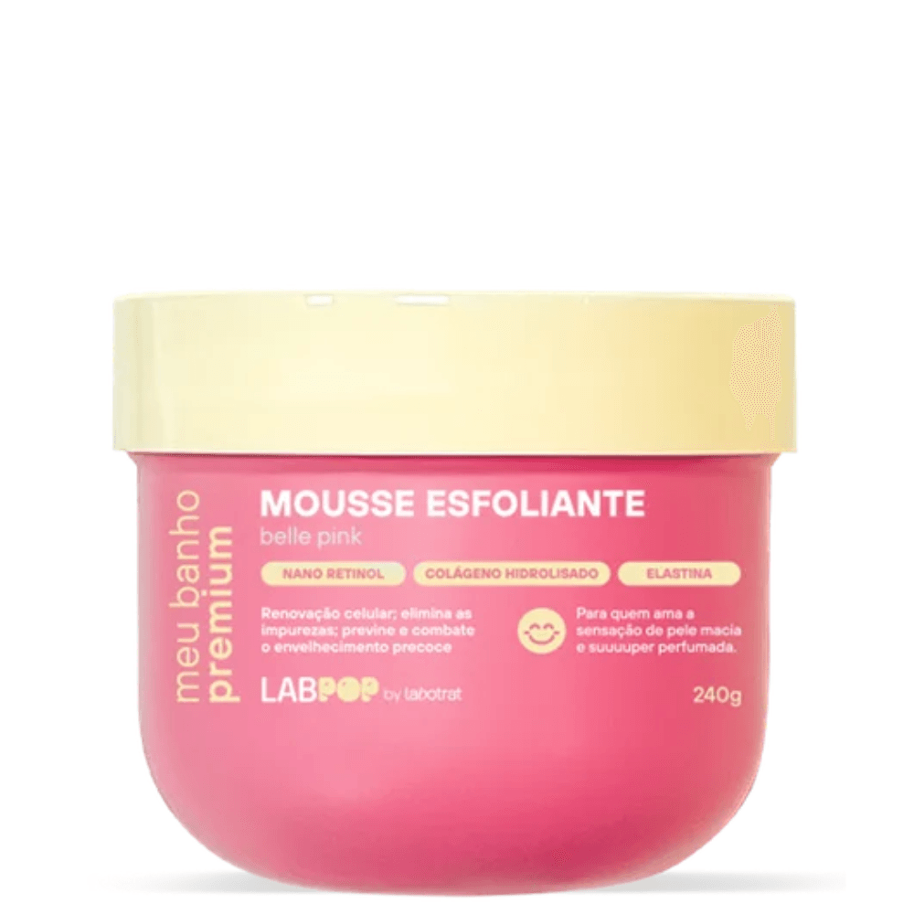 Mousse Esfoliante Labopop by Labotrat Belle Pink 240g - Soneda Perfumaria